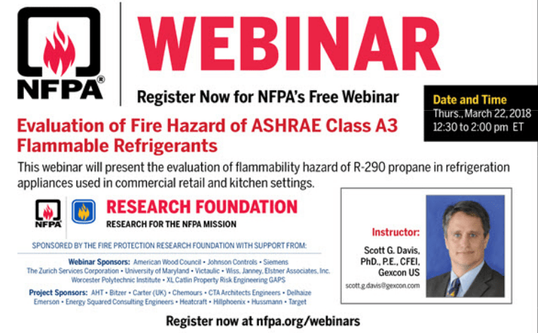 Webinar: Evaluation of Fire Hazard of ASHRAE Class A3 Flammable ...